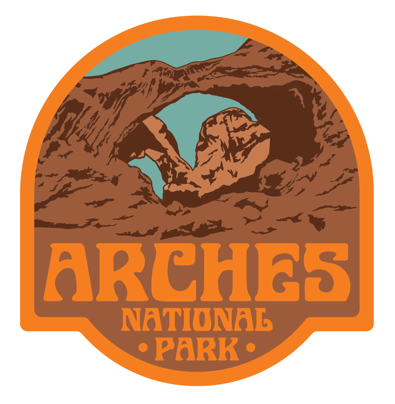 Arches Double Arch Sticker | Simply Moab