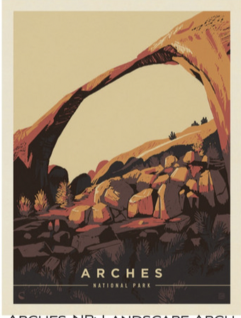 Landscape Arch Vintage Postcard | Simply Moab