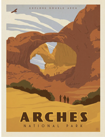 Double Arch Vintage Postcard | Simply Moab