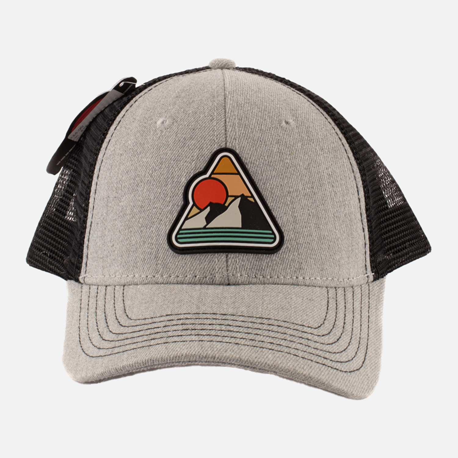 Heather Grey Vintage Mountain Panel Mesh Hat | Simply Moab
