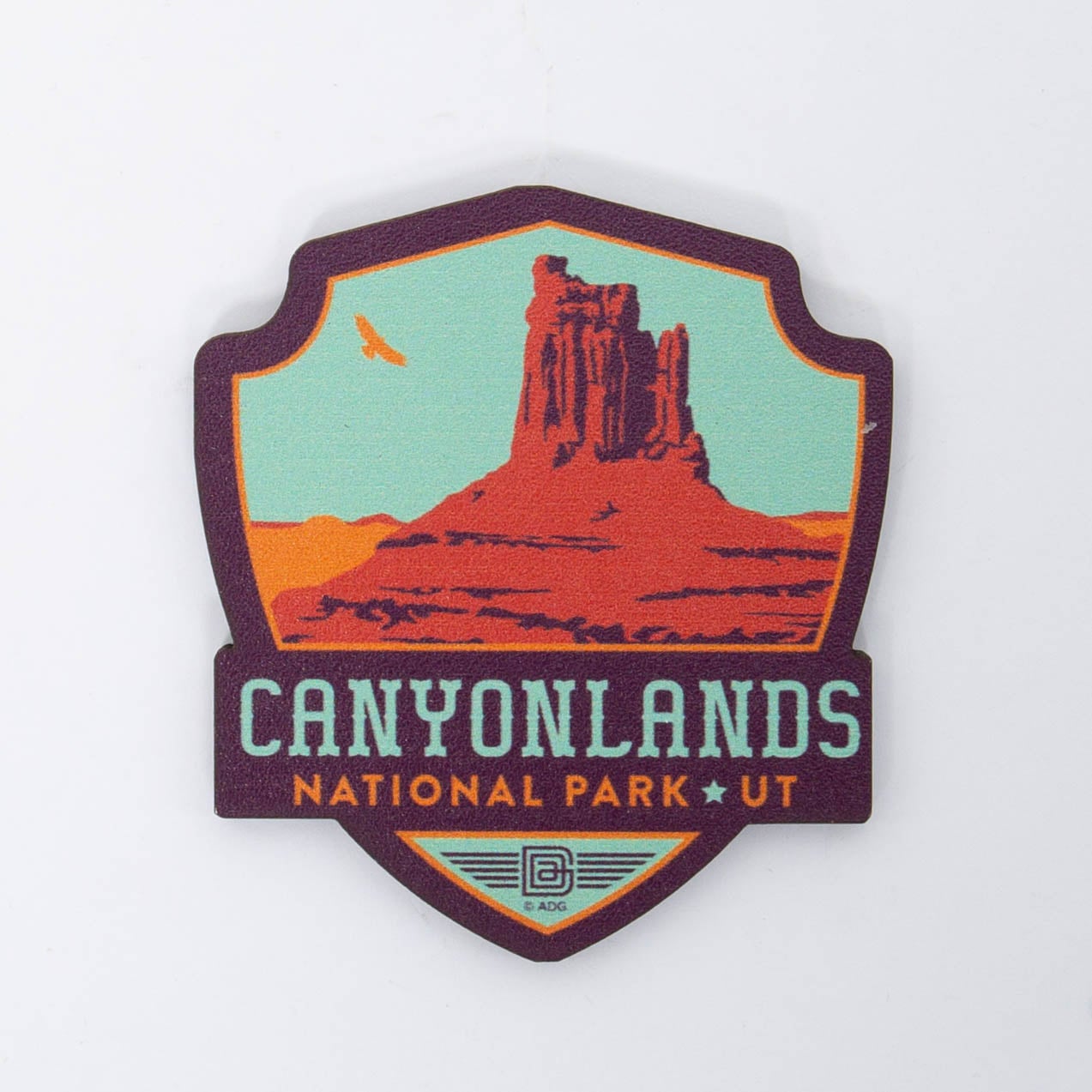 Canyonlands Wooden Emblem Magnet | Simply Moab